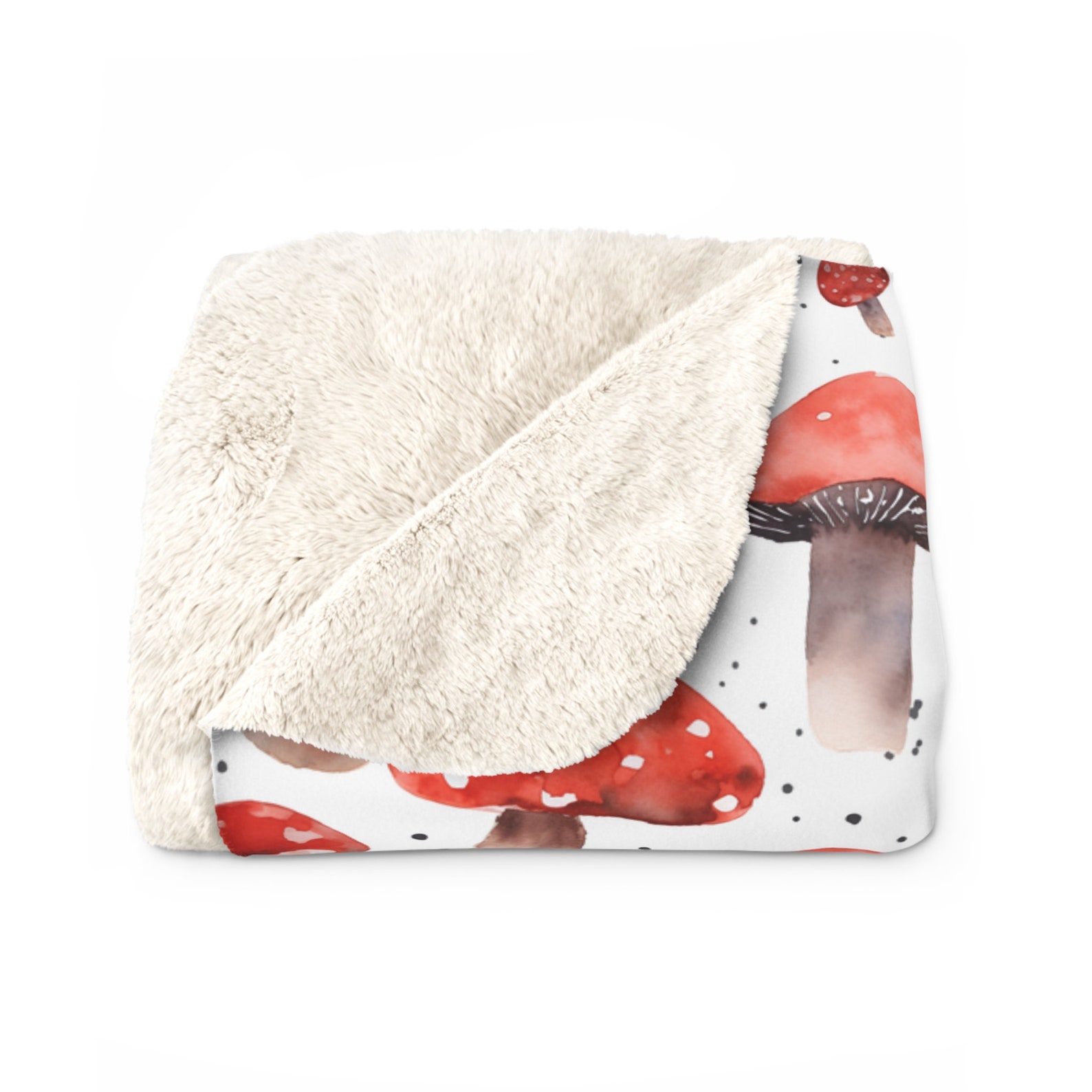 Magical Watercolor Mushroom, Cottagecore Blanket, Cottagecore Decor ...