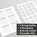 7 String Guitar Chord Chart Diagram: Printable PDF (A4 + US Letter) - Etsy