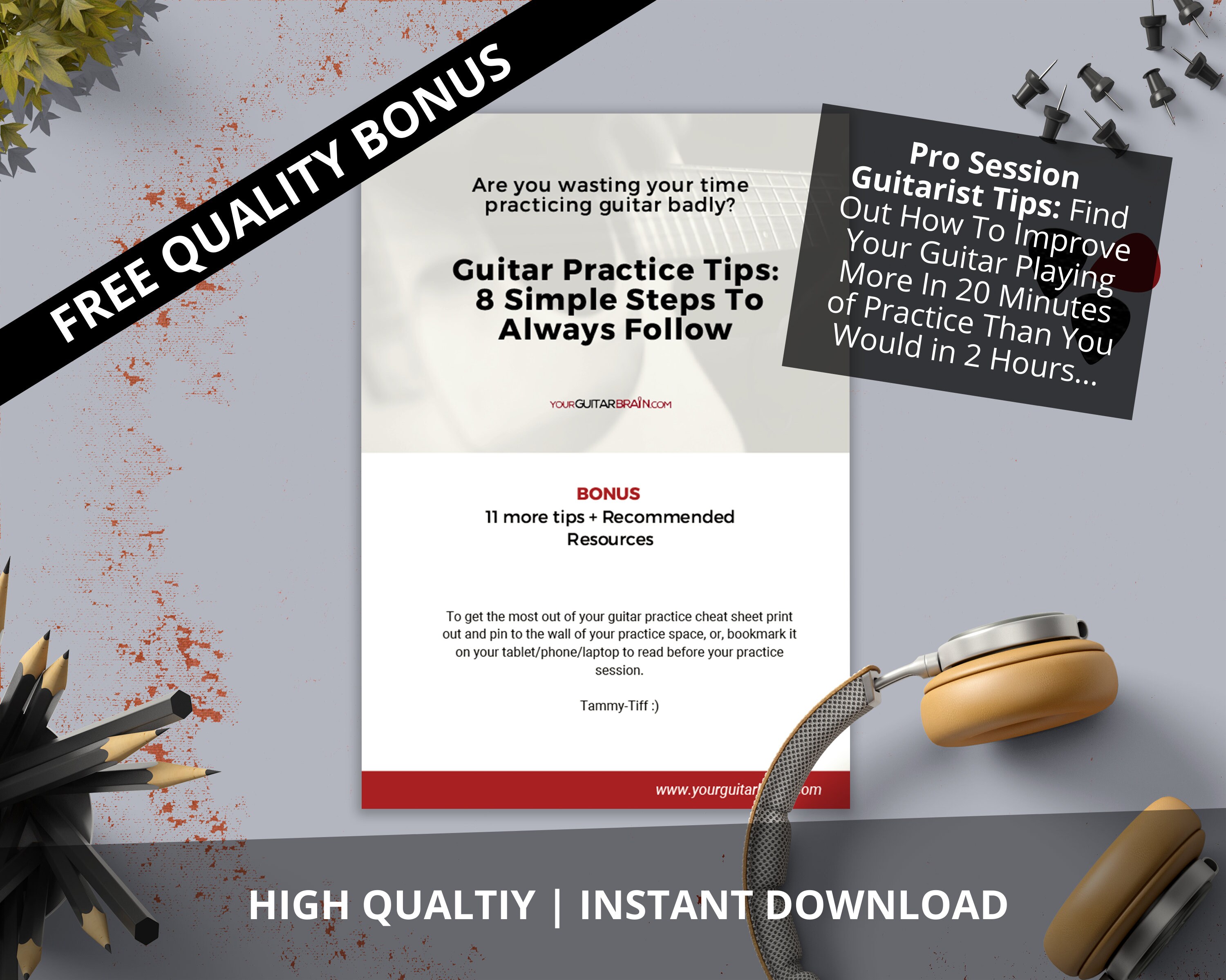 Guitar Chord Chart Bundle: Tablature, Fretboard & Practice Planner (PDF ...