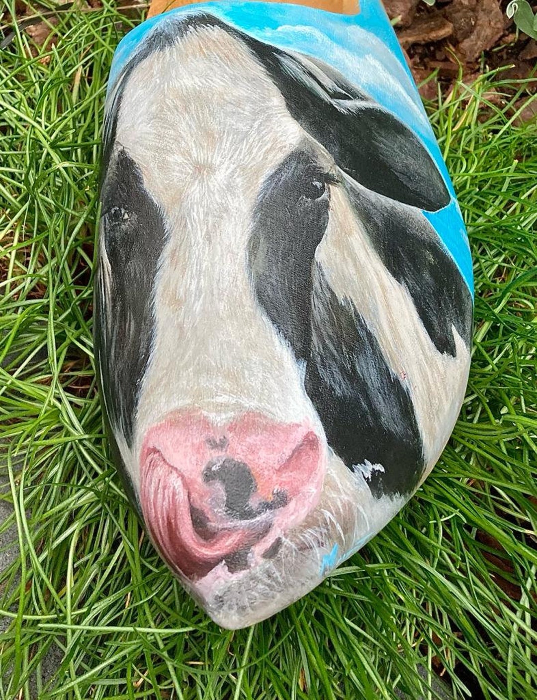 Hand Painted Cow Clog - Etsy