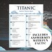 Titanic Movie Trivia Quiz W/ Answers Printable Trivia Game, Titanic ...