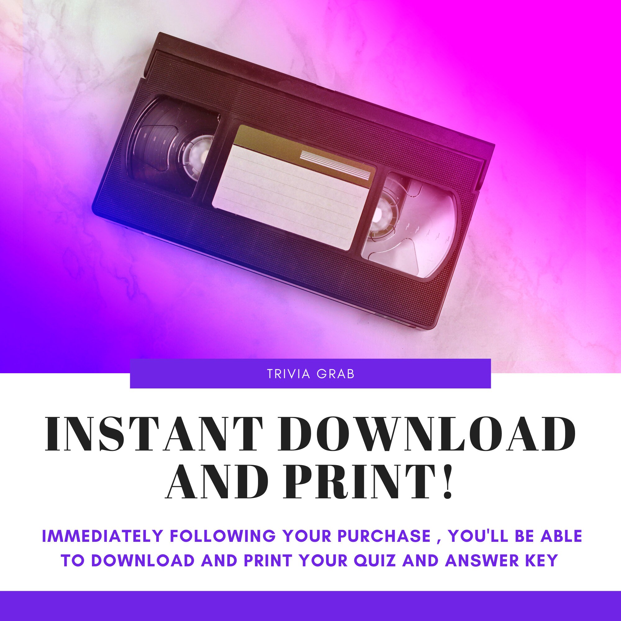 80s Movie Trivia Quiz W/ Answers Printable Trivia Game 80s - Etsy