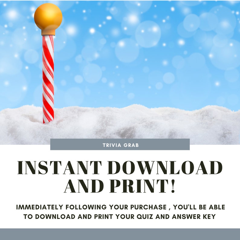 Elf Movie Trivia Quiz W/ Answers Printable Trivia Game, Elf Party Game ...