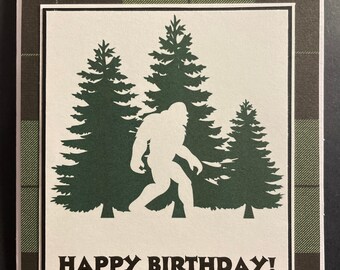 Bigfoot Birthday Card - Etsy