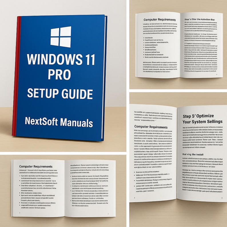 Windows 11 Pro Setup & Activation Guide — Printed Manual + Lifetime ...