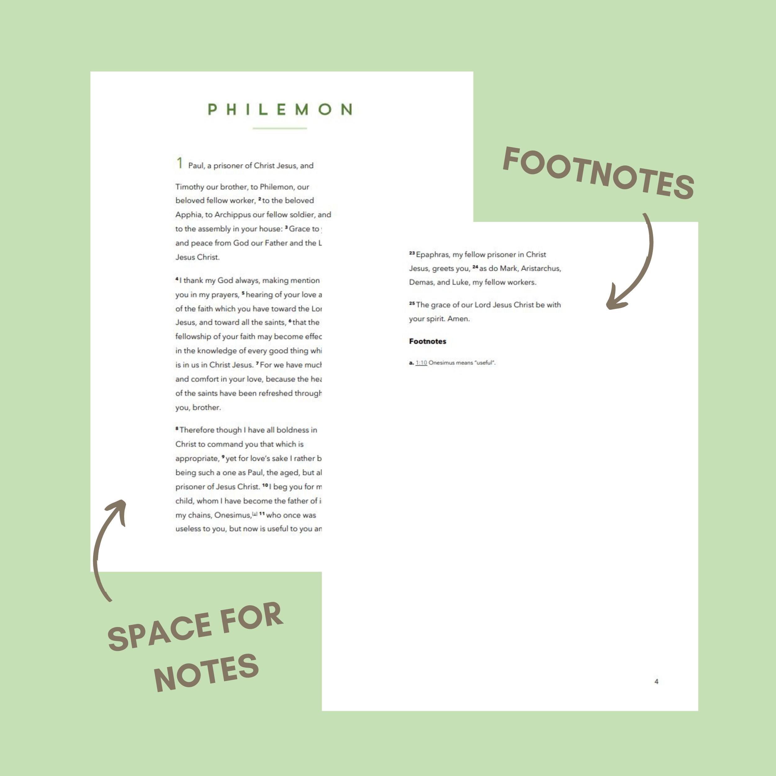 Philemon Printable Bible Reading & Journaling Scripture Study and Notes ...