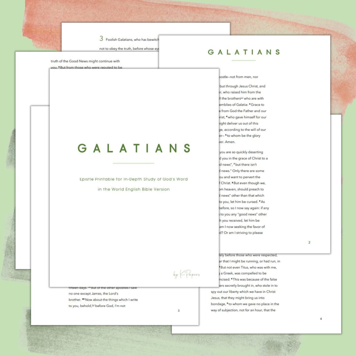 Galatians Printable || Bible Reading & Journaling || Scripture Study ...