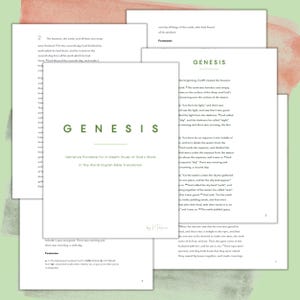 Genesis Printable (WEB Translation, Digital Download) - Etsy