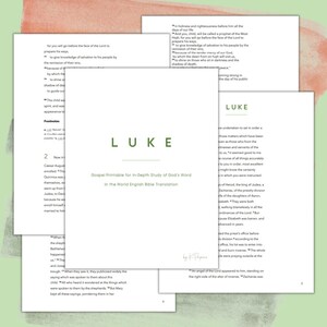 Luke Printable || Bible Reading & Journaling || Scripture Study and ...
