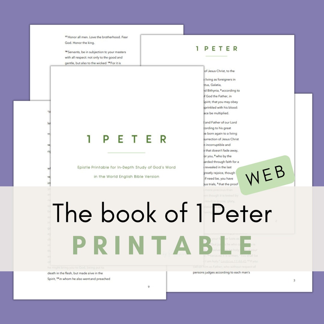 1 Peter Printable || Bible Reading & Journaling || Scripture Study and ...
