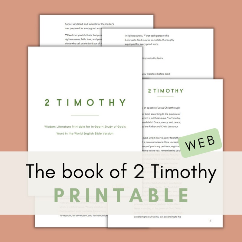 2 Timothy - Etsy