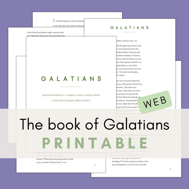 Galatians Printable || Bible Reading & Journaling || Scripture Study ...