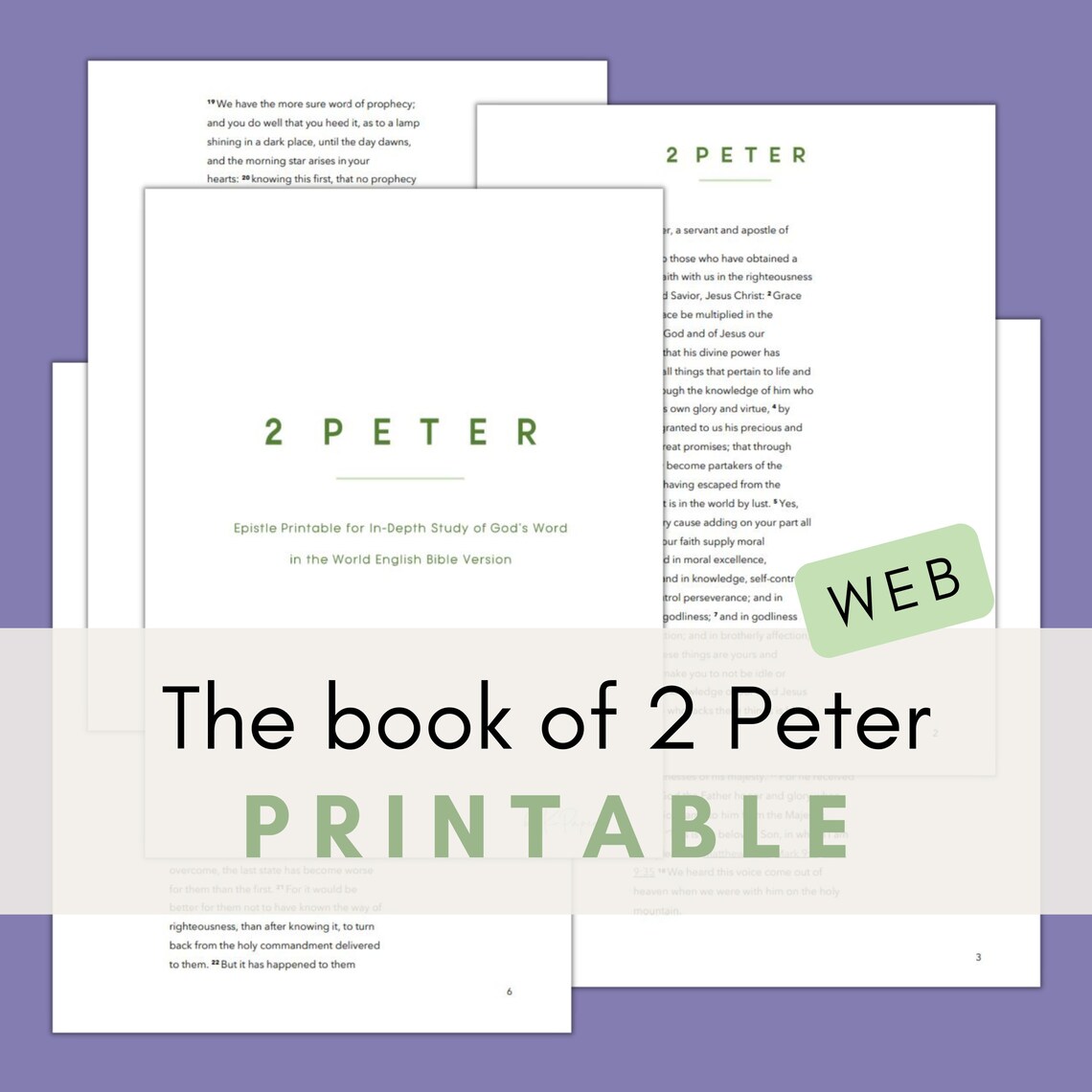 2 Peter Printable || Bible Reading & Journaling || Scripture Study and ...