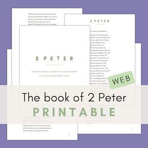 2 Peter Printable || Bible Reading & Journaling || Scripture Study and ...