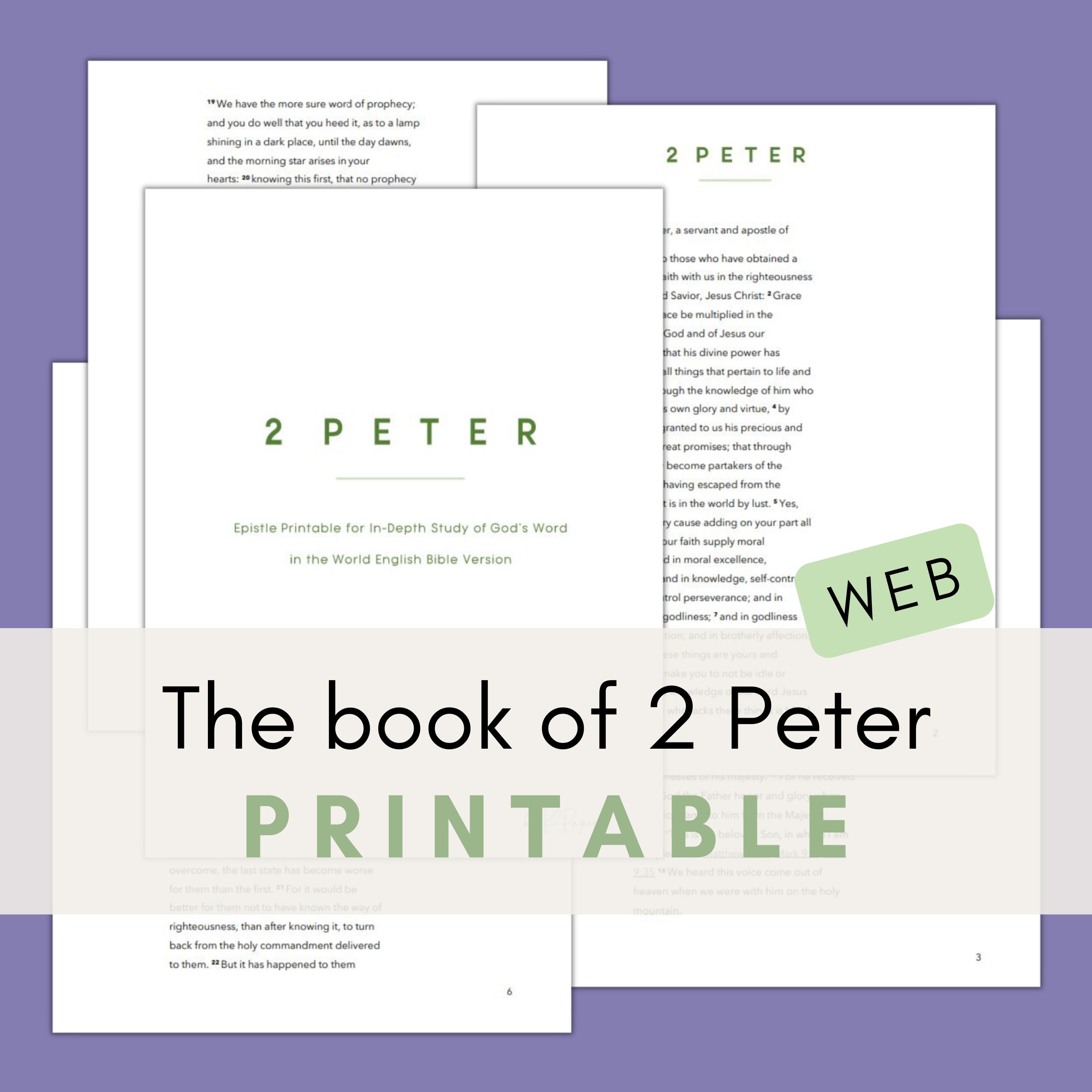 2 Peter Printable || Bible Reading & Journaling || Scripture Study and ...