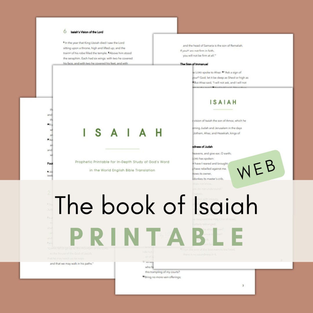 Isaiah Printable || Bible Reading & Journaling || Scripture Study and ...