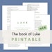 Luke Printable Bible Reading & Journaling Scripture Study and Notes ...