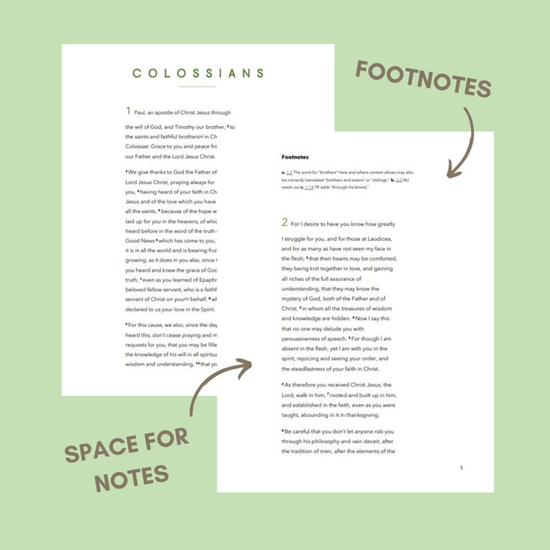 Colossians Printable || Bible Reading & Journaling || Scripture Study ...