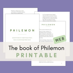 Philemon Printable (WEB Translation, Digital Download) - Etsy