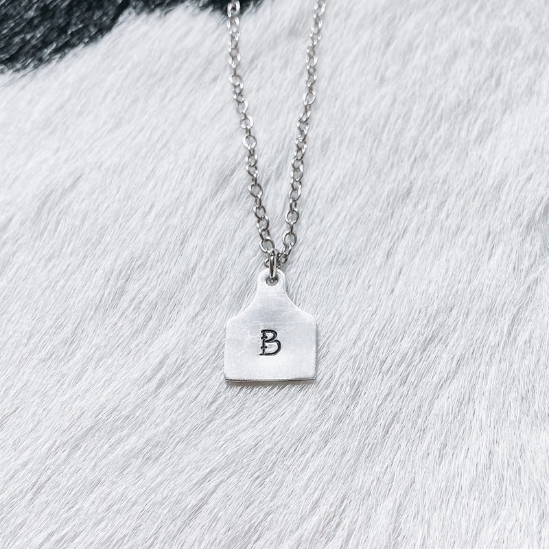 Cow Tag Necklace - Etsy