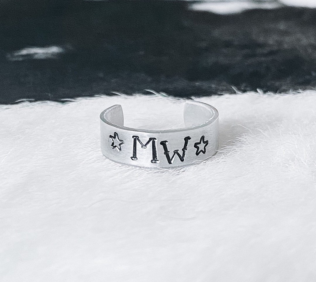 MW Ring - Western Handstamped Metal Ring, Cowgirl, Cowboy, Rodeo, Country Music, Nashville - Etsy