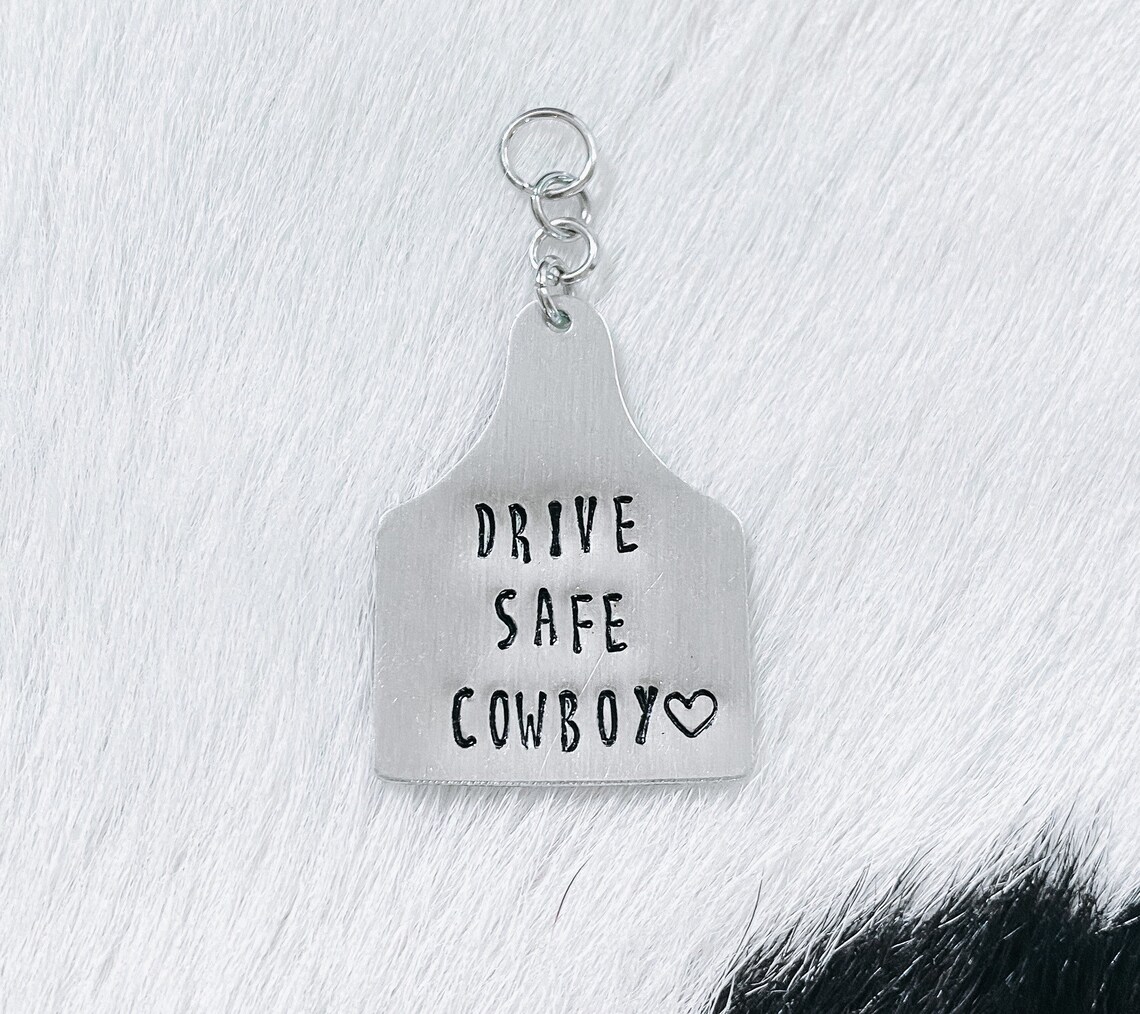 Drive Safe Cowboy Keychain Western Rodeo Boyfriend - Etsy