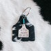Tiny Turquoise Cattle Tag Initial Necklace Handstamped Western Necklace ...