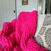 Chunky Hand Knit Blanket - Etsy