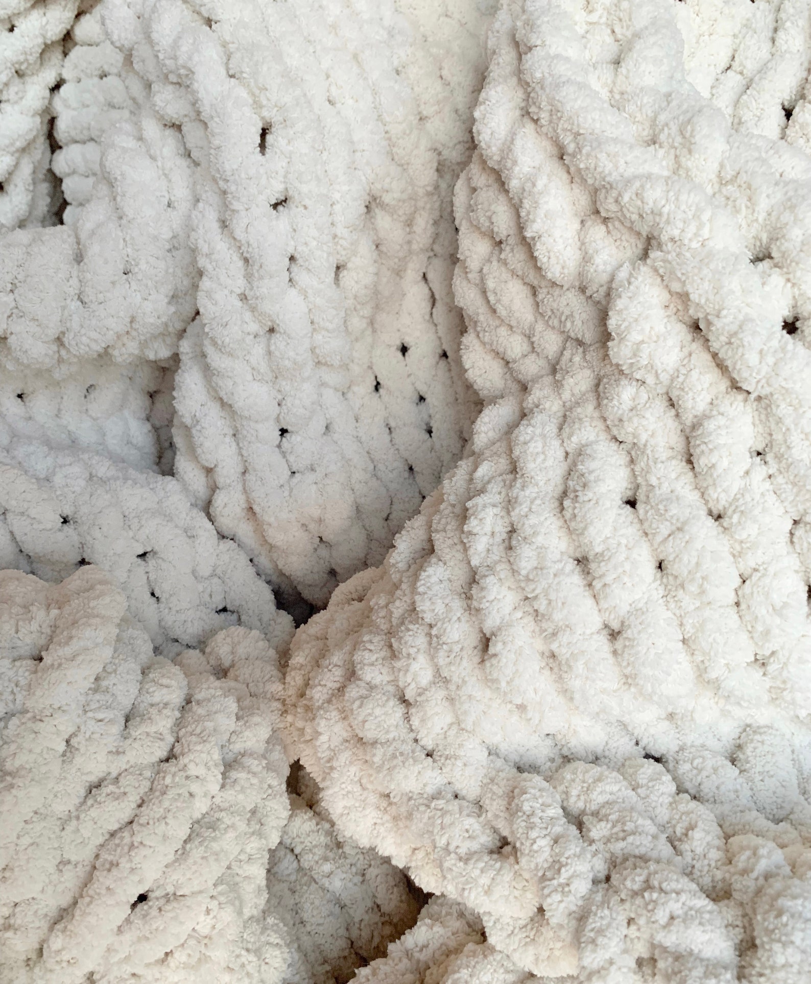 Chunky Hand Knit Blanket - Etsy