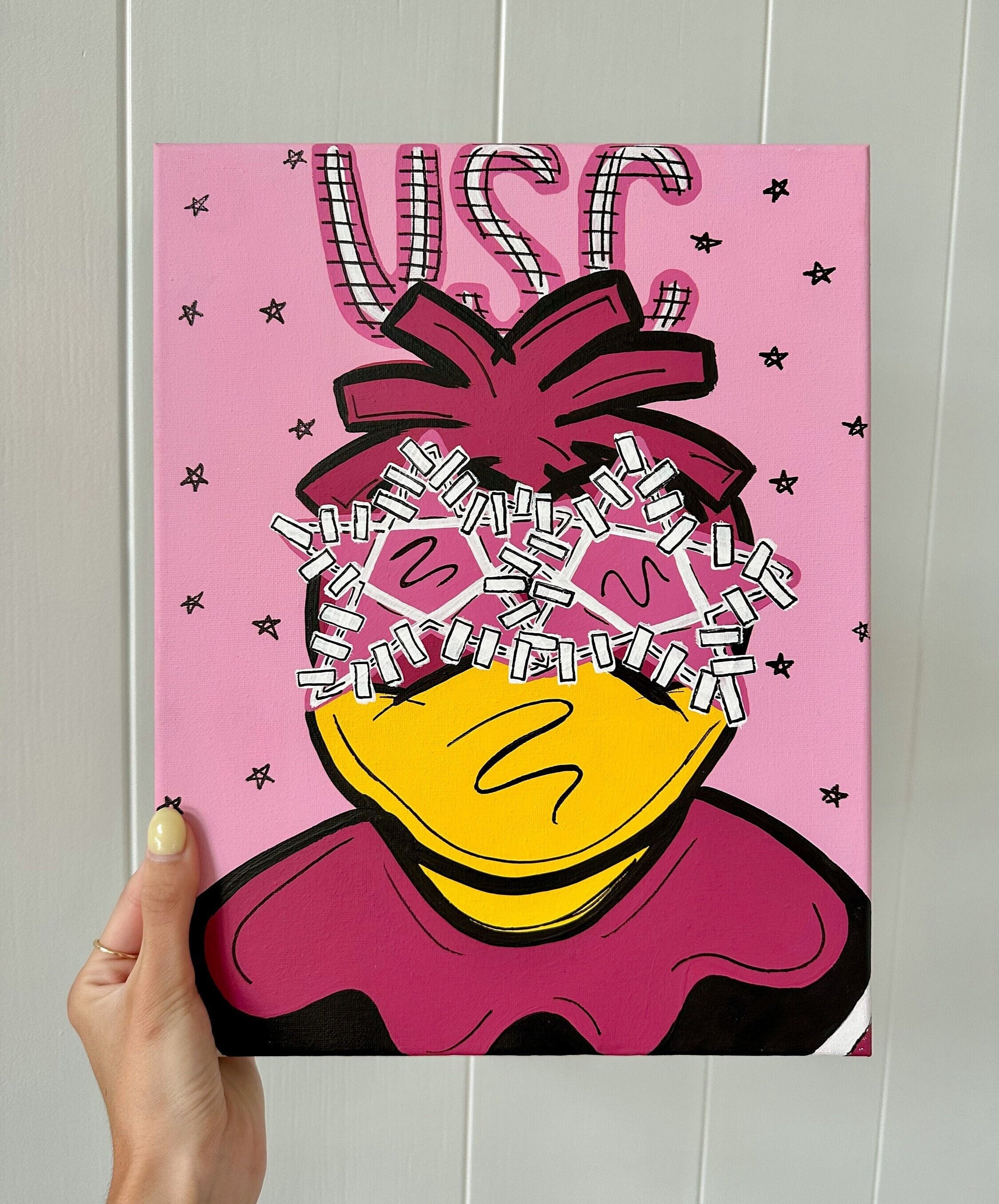 Cocky Mascot in Glasses Painting L USC - Etsy
