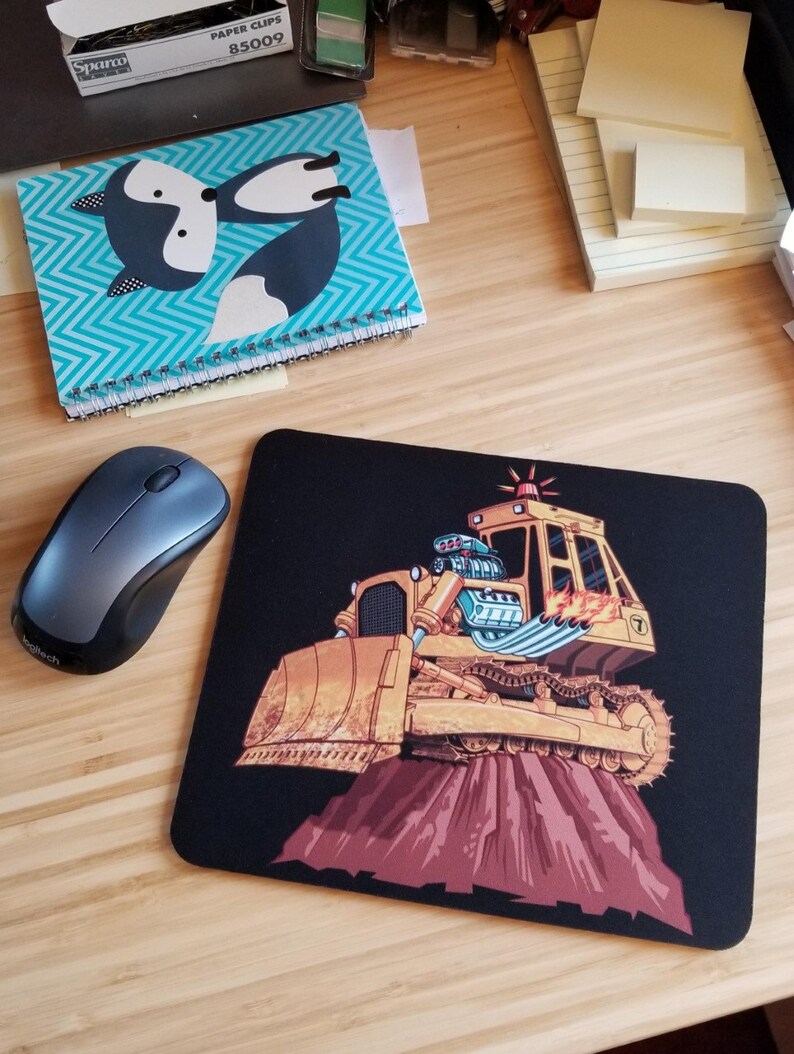 Hot Rod Bulldozer Mouse Pad - Etsy