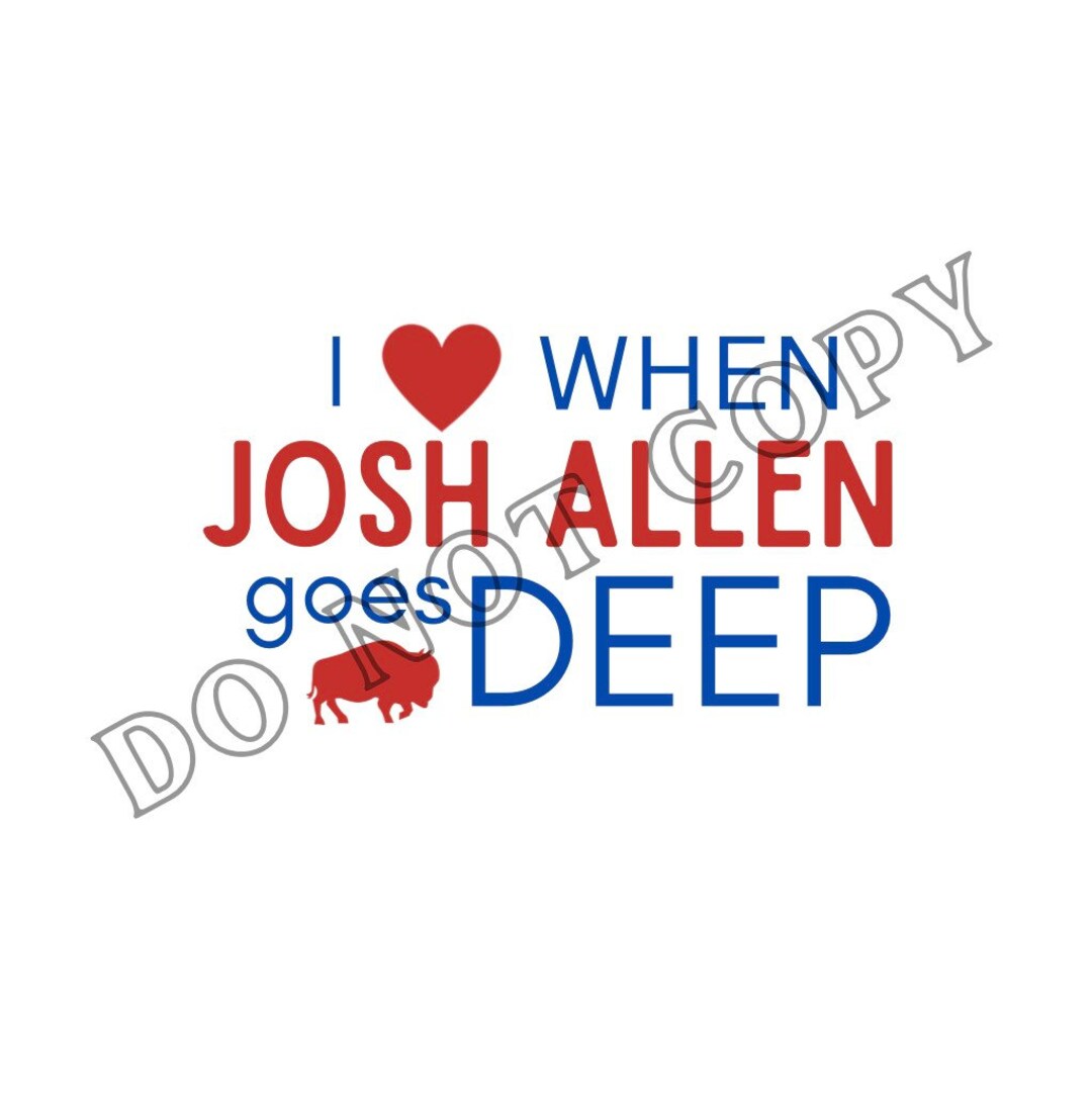 Josh Allen Goes Deep SVG PNG JPG Football Instant - Etsy