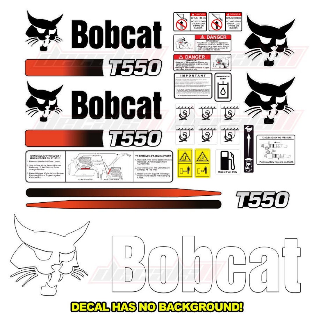 Bobcat T550 Replacement Decals / Stickers 25 PC - Etsy
