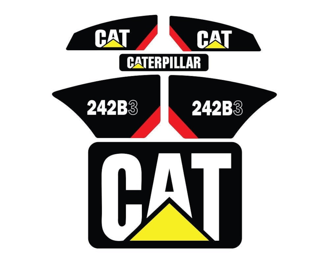 216B3 226B3 242B3 247B3 252B3 257B3 259B3 CAT Decals Stickers Skid ...