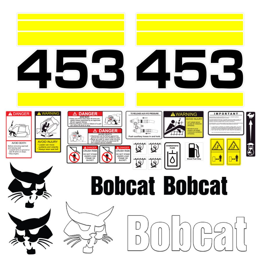 Bobcat 453 Replacement Decals / Stickers 25 PC - Etsy