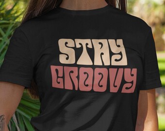 Stay Groovy Baby 70s Inspired Graphic Tee Retro Disco Tshirt 70's ...
