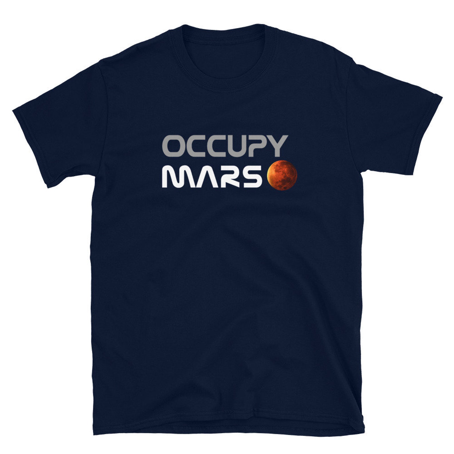 Occupy Mars Shirt Space Exploration Tee Funny Elon Musk Gift for Men ...