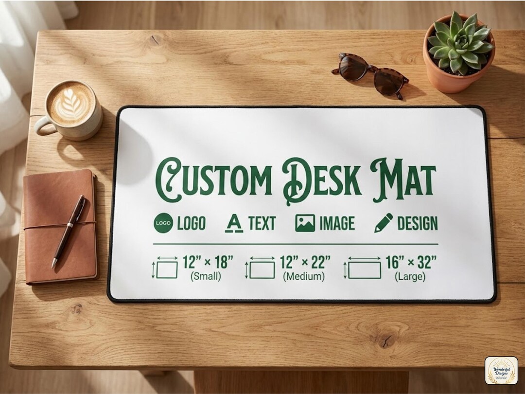 Custom Desk Mat - Your Logo, Text, Image, or Design - Personalized ...