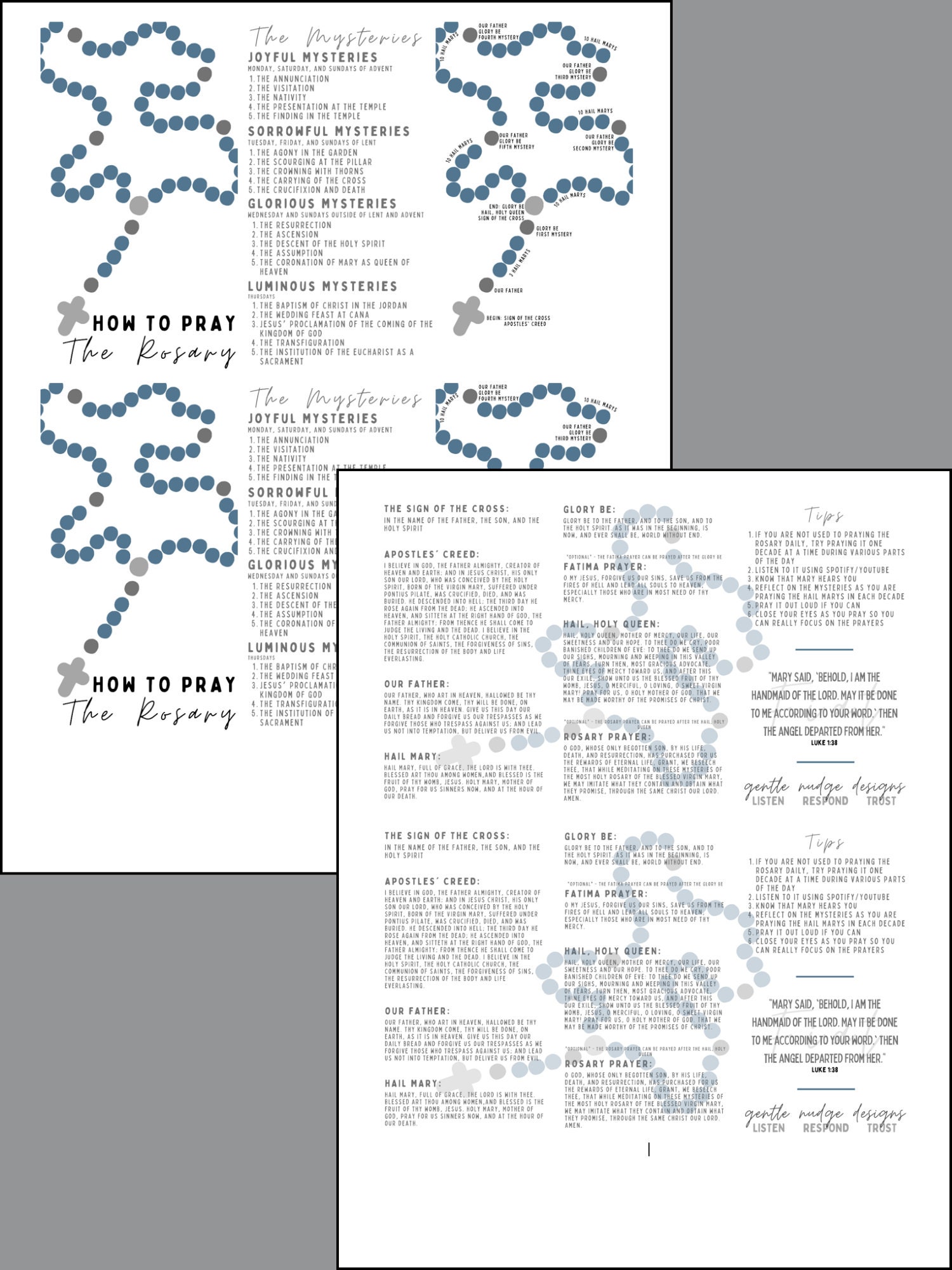 How to Pray Pamphlet Printables Catholic Prayer Printables the Rosary ...