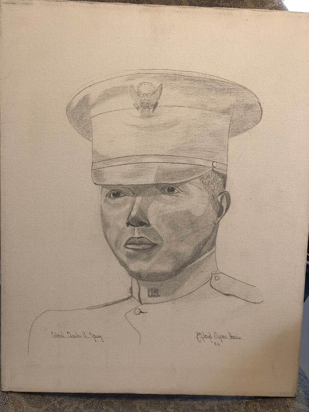 Original Pencil Portrait of Charles A. Young - Etsy