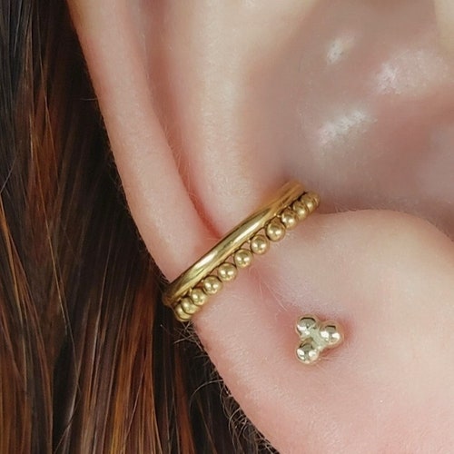 Double Smooth Split Conch Hoop G23 Titanium Double Conch - Etsy