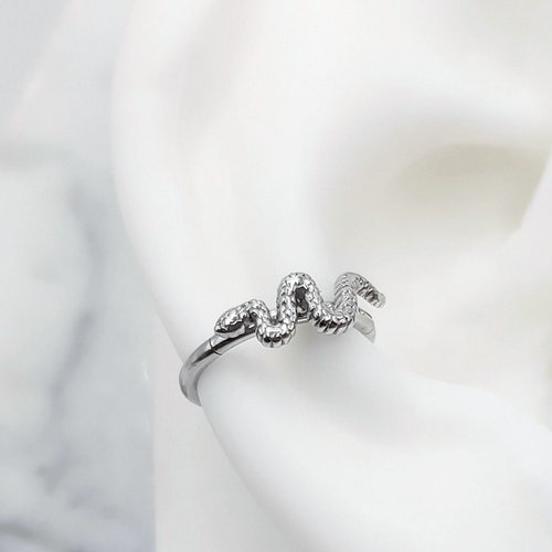 316L Stainless Steel Snake Conch Earring Conch Clicker Conch | Etsy