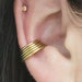 316 L Stainless Steel Conch Hoop, Five Stacked Conch Hoops, Gold Conch ...