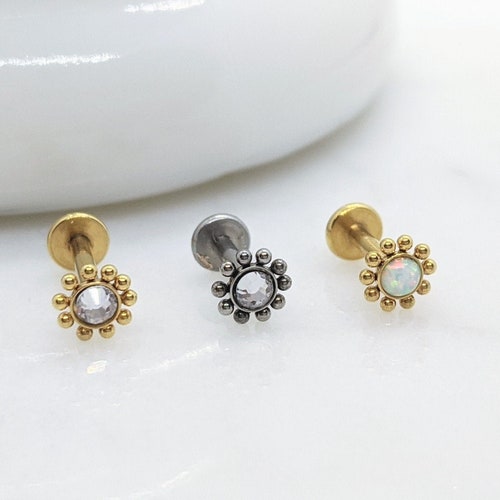 Conch Labret 16 Guage Internally Threaded Conch Earring - Etsy