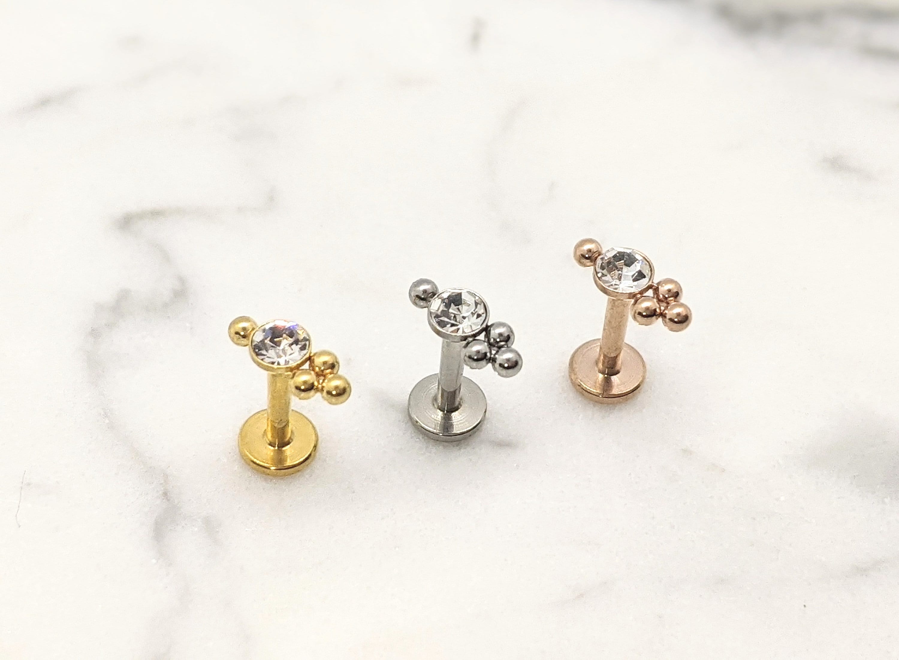 Conch Labret 16 Guage Internally Threaded Conch Earring - Etsy