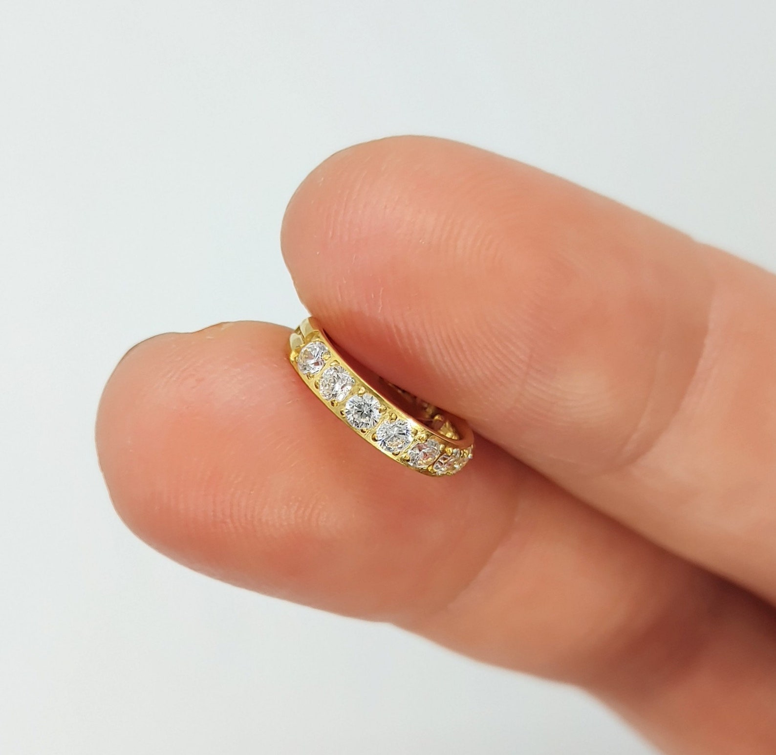 Titanium Gem Conch Earring Gold Conch Hoop G23 Titanium | Etsy