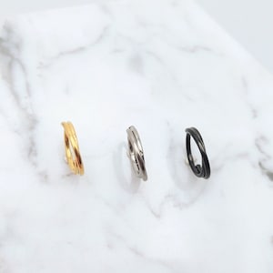 Crossover Conch Clicker Hoop, G23 Titanium 12mm Gold Conch Earring ...