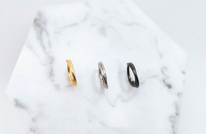 Crossover Conch Clicker Hoop G23 Titanium 12mm Gold Conch - Etsy