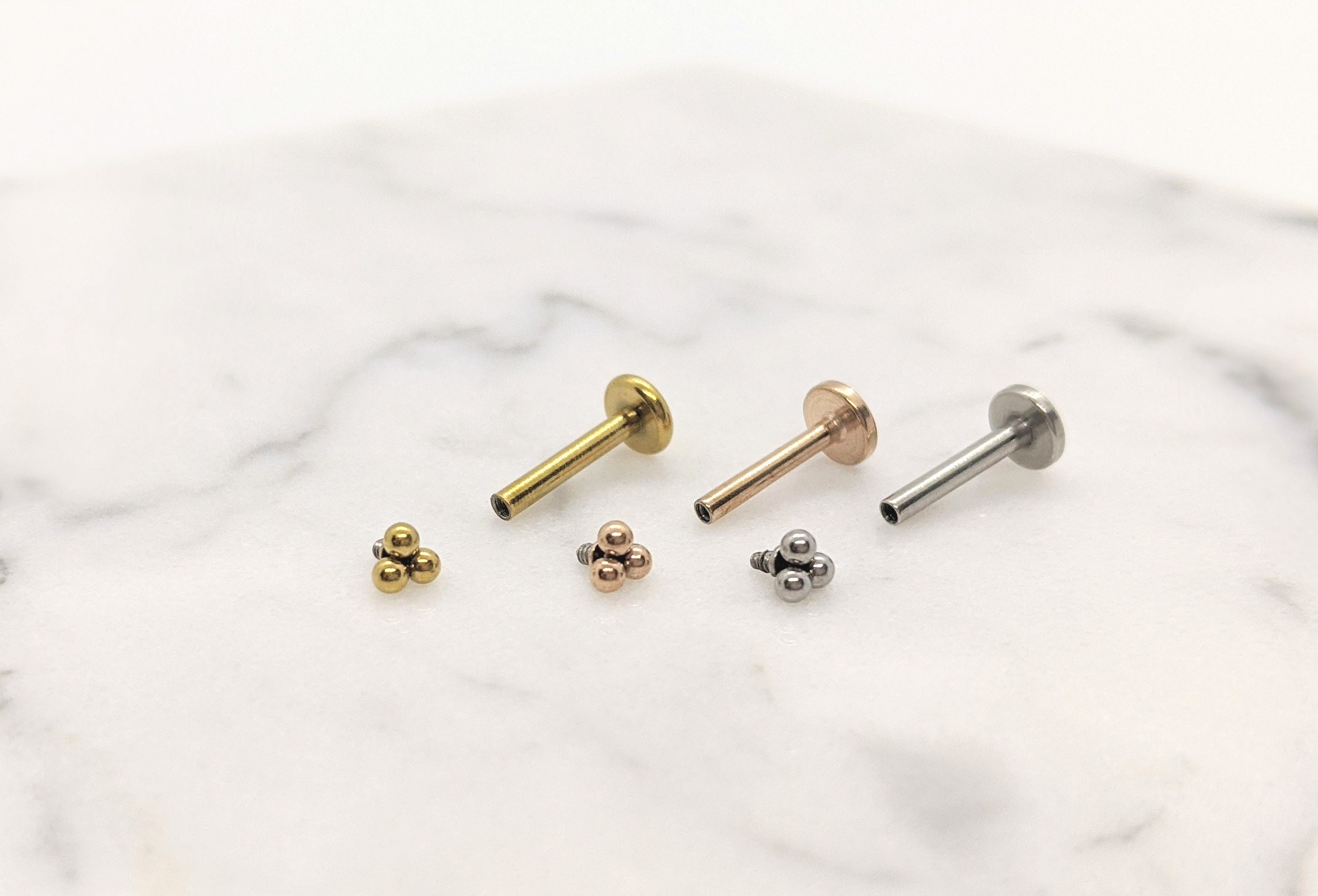 Trinity Labret 316L Stainless Steel Conch Labret Conch - Etsy