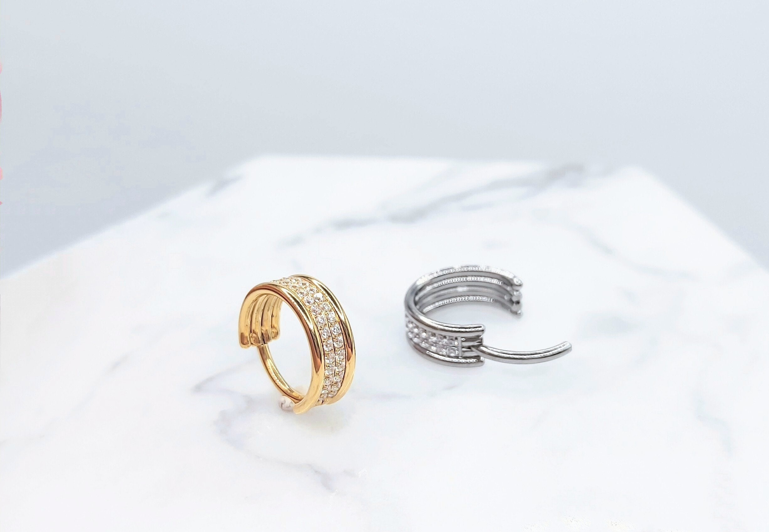 ASTM F136 Titanium Conch Hoop Four Layer Stacked Conch - Etsy